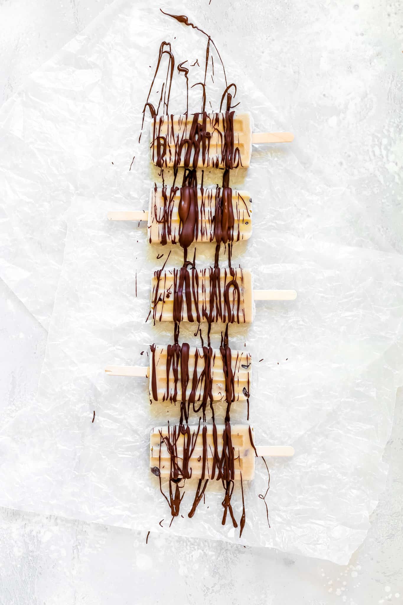 Vegan Chunky Monkey Popsicles