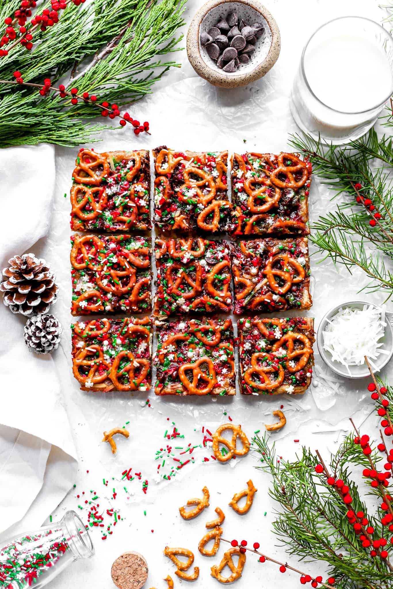 Vegan Christmas 7 Layer Bars