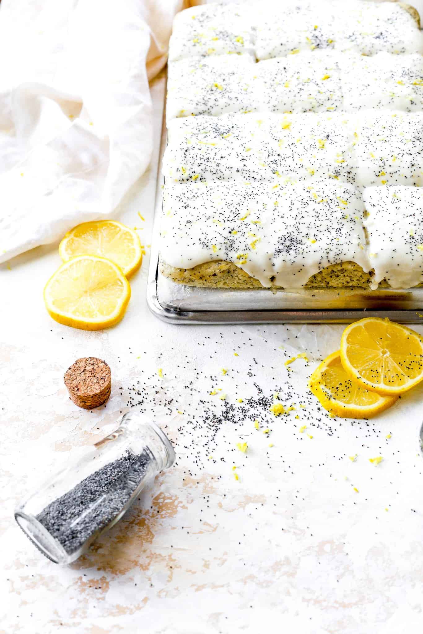 Vegan Lemon Poppy Seed Cake | Censored Baker