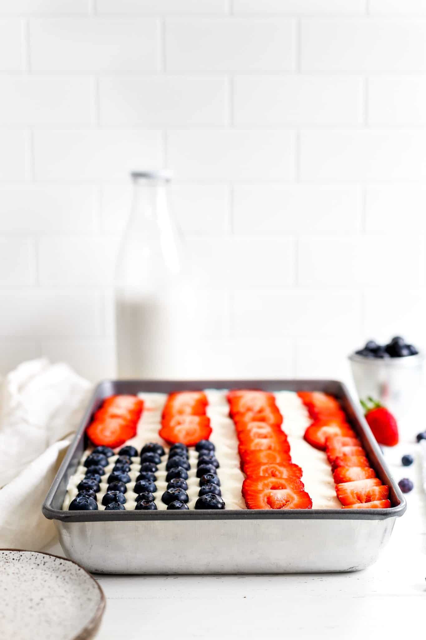 Vegan Flag Cake (1 Bowl Recipe!)
