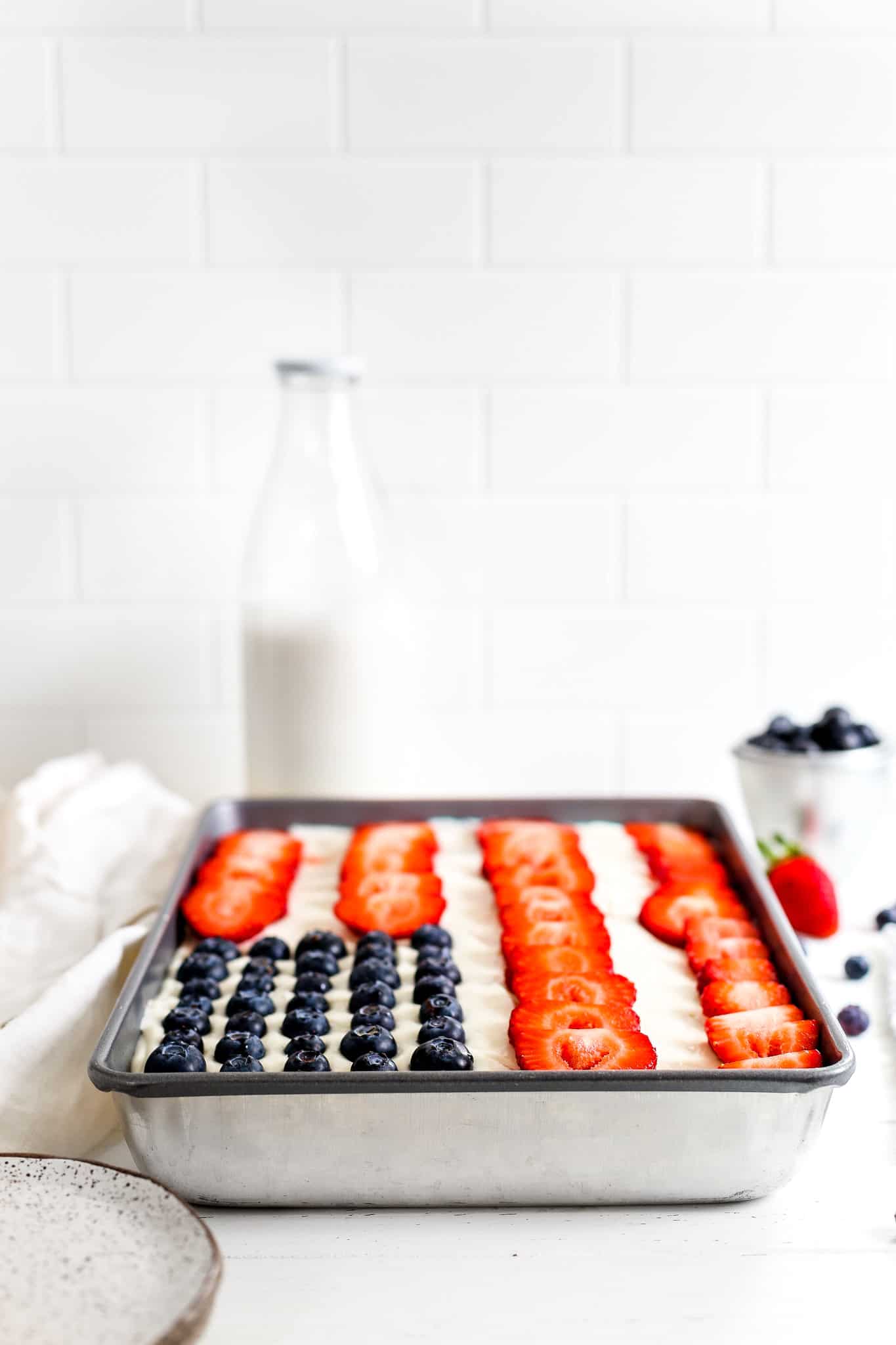 Vegan Flag Cake (1 Bowl Recipe!)