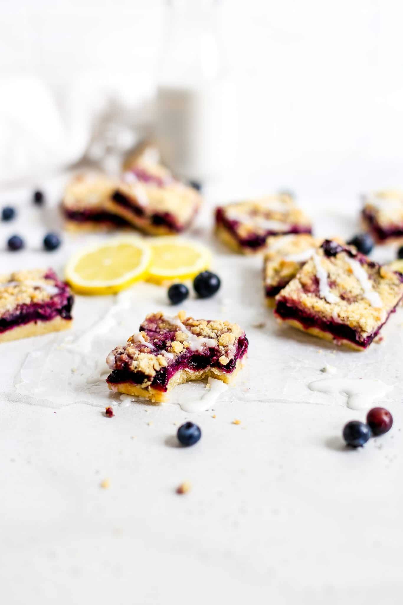 Vegan Lemon Blueberry Bars