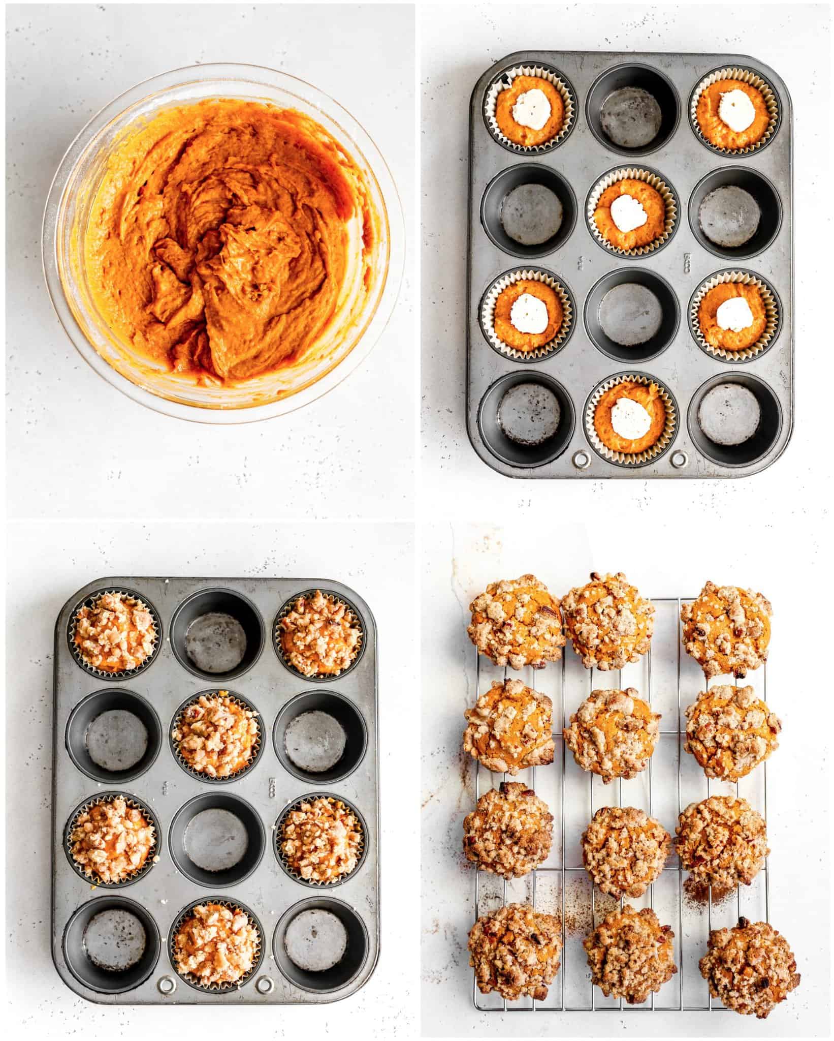 Vegan Pumpkin Muffins with Cream Cheese Filling