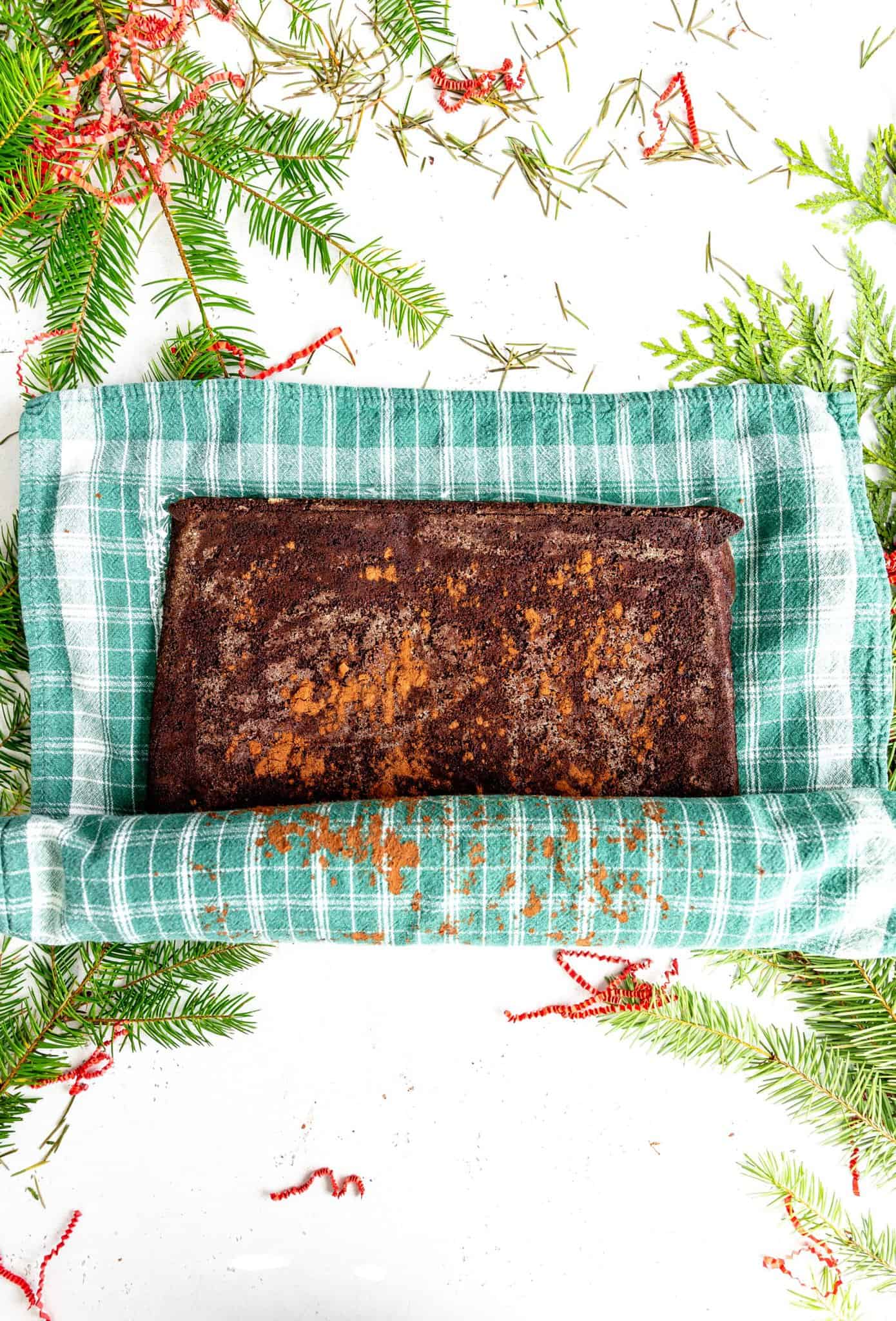 Vegan Chocolate Peppermint Yule Log