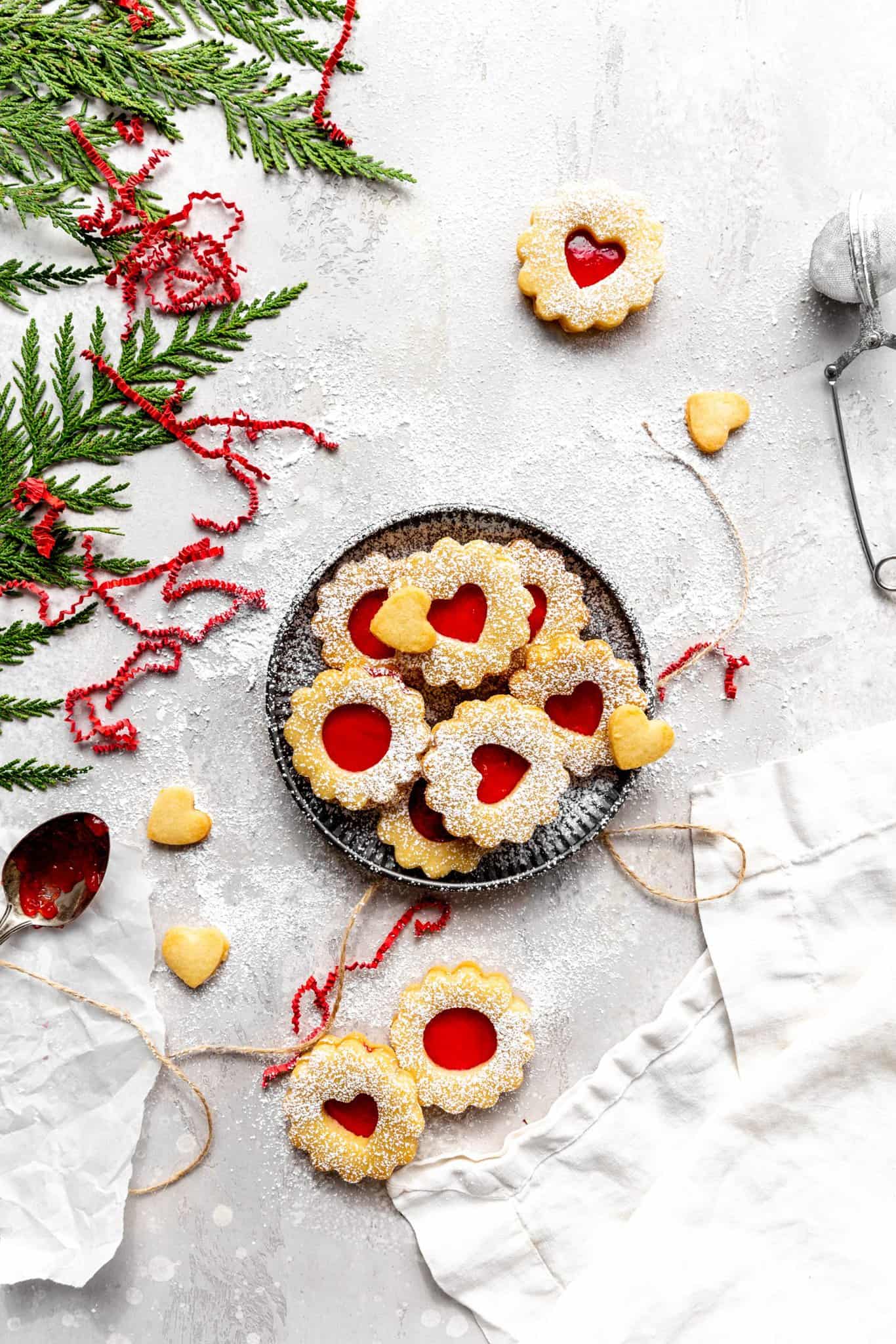 Vegan Linzer Cookies
