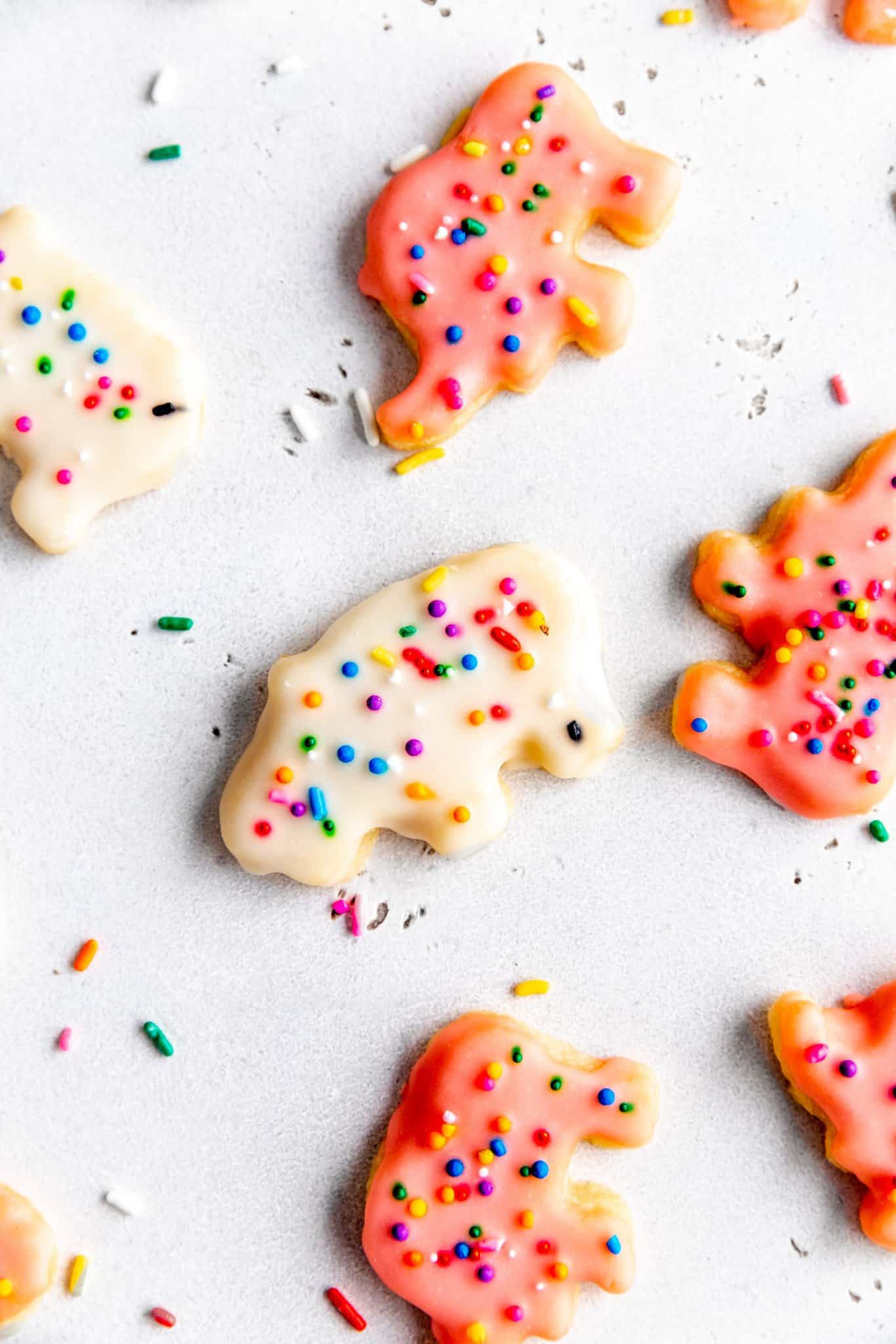 Vegan Frosted Animal Cookies (Mother's Circus Animal Copycat)