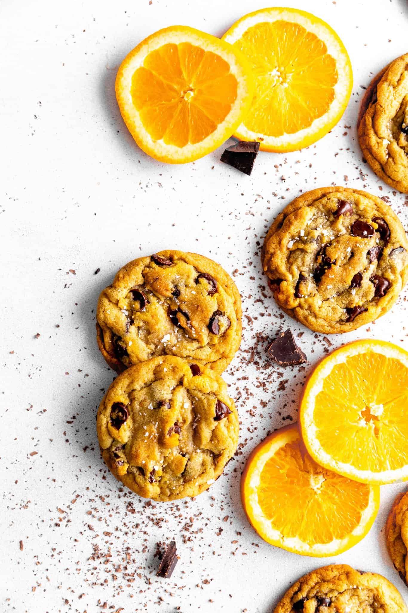 Vegan Orange Chocolate Chip Cookies