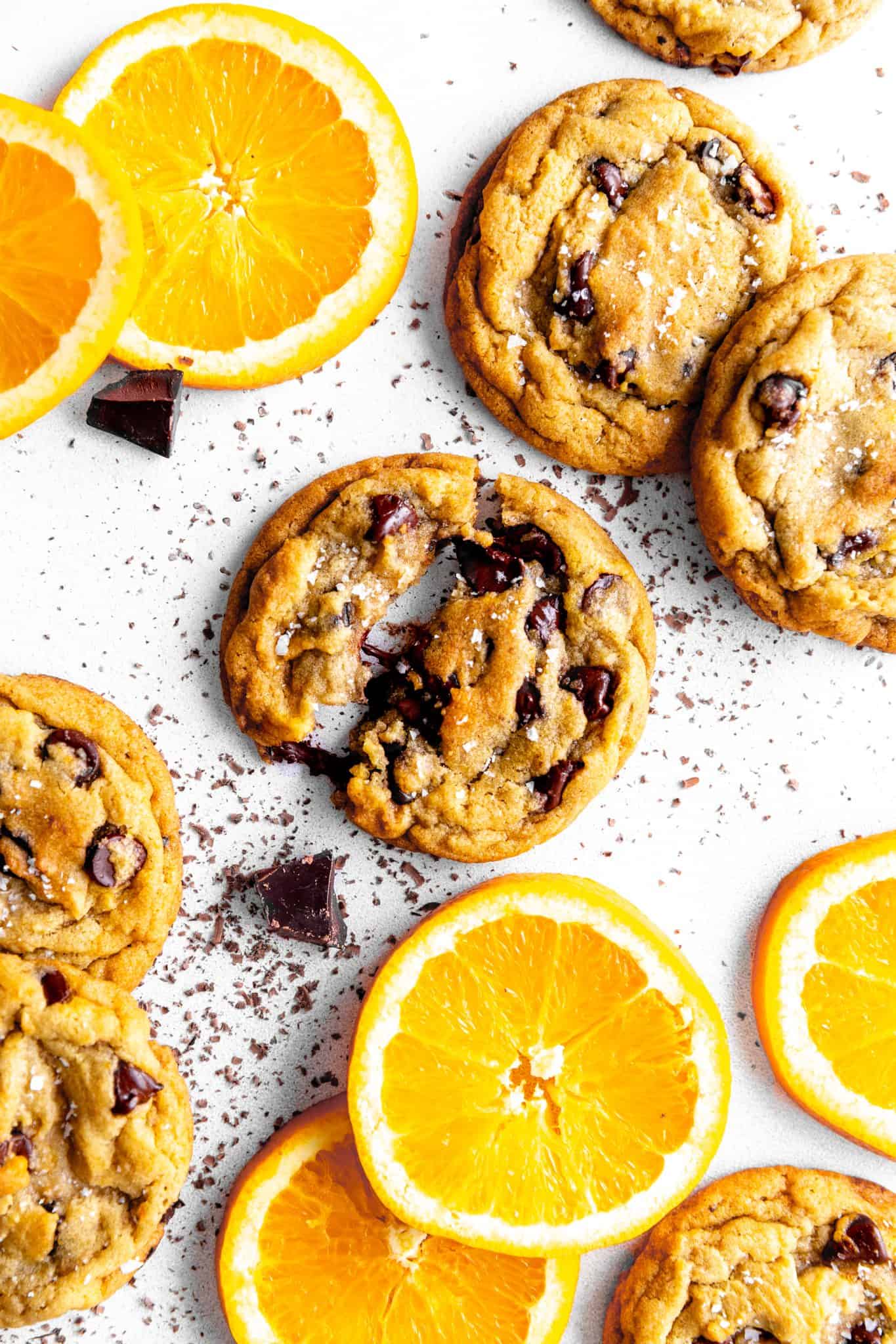 Vegan Orange Chocolate Chip Cookies