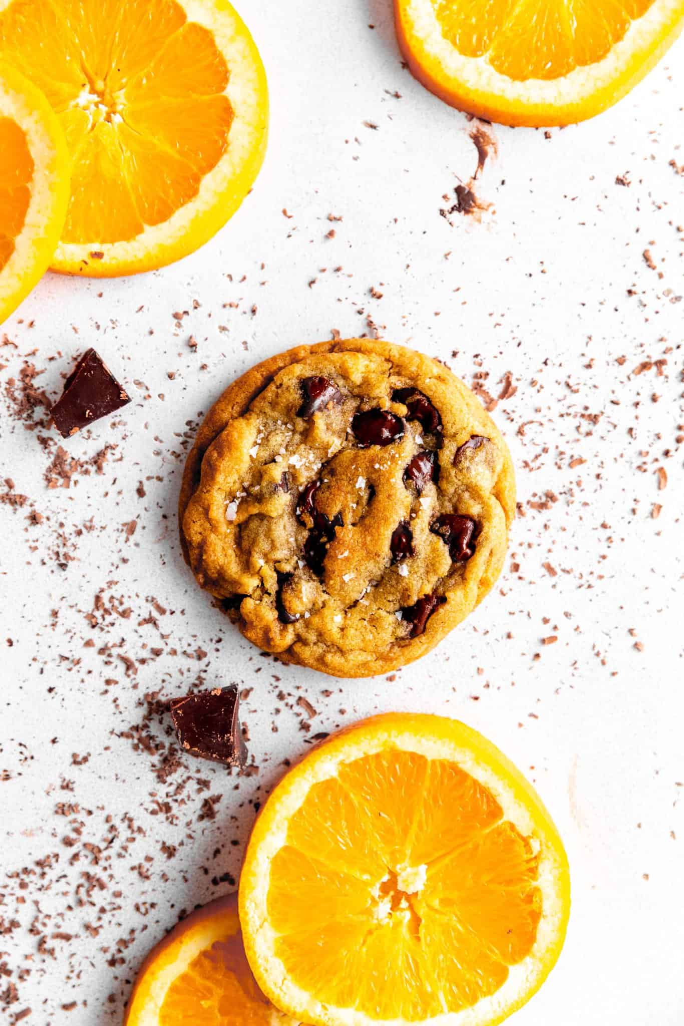 Vegan Orange Chocolate Chip Cookies