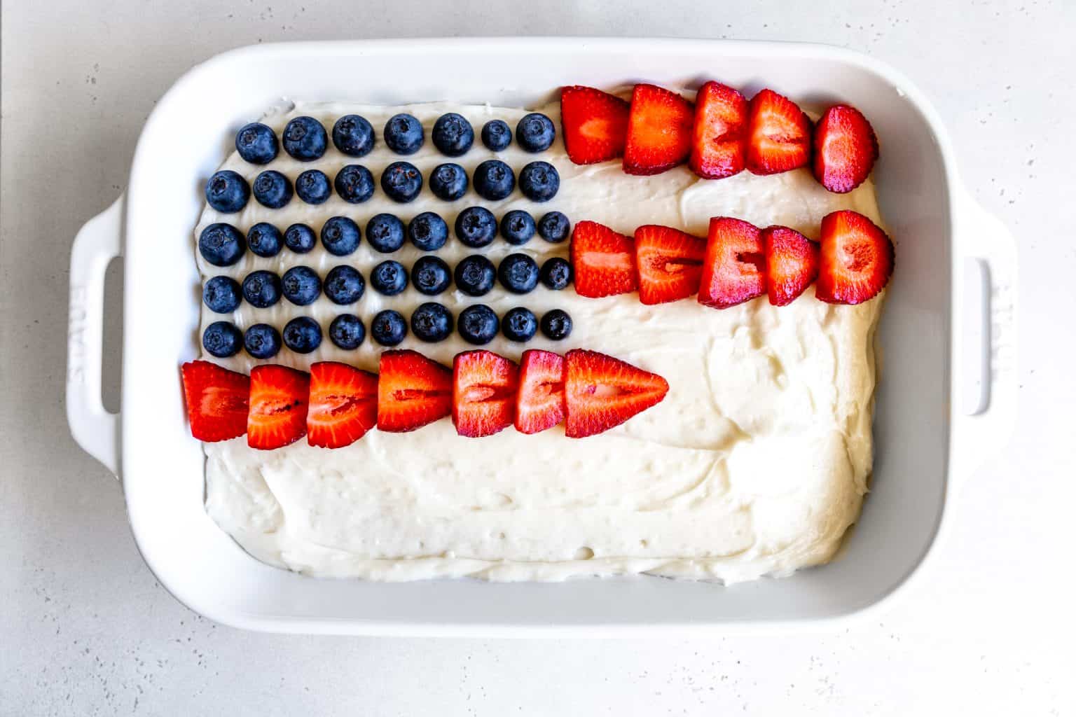 Vegan Flag Cake (1 Bowl Recipe!)