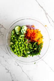 Cucumber Crispy Rice Salad with Chili-Garlic Dressing