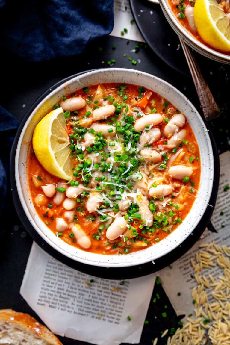 Vegetable Orzo Tomato Soup